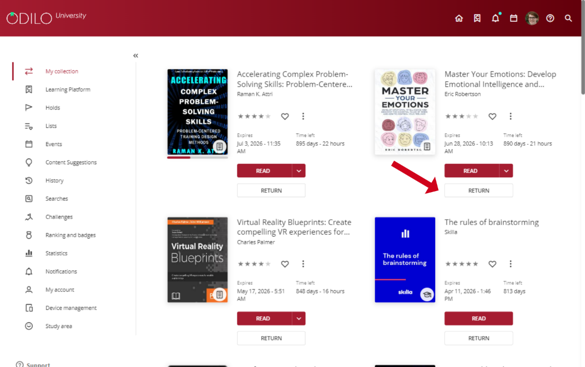 Access content – ODILO Help Center